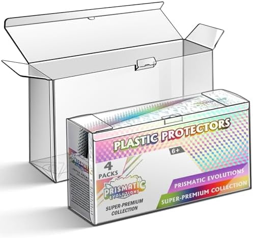 Prismatic Evolutions SPC Box Plastic Protectors, 0.8mm Super Thick ...