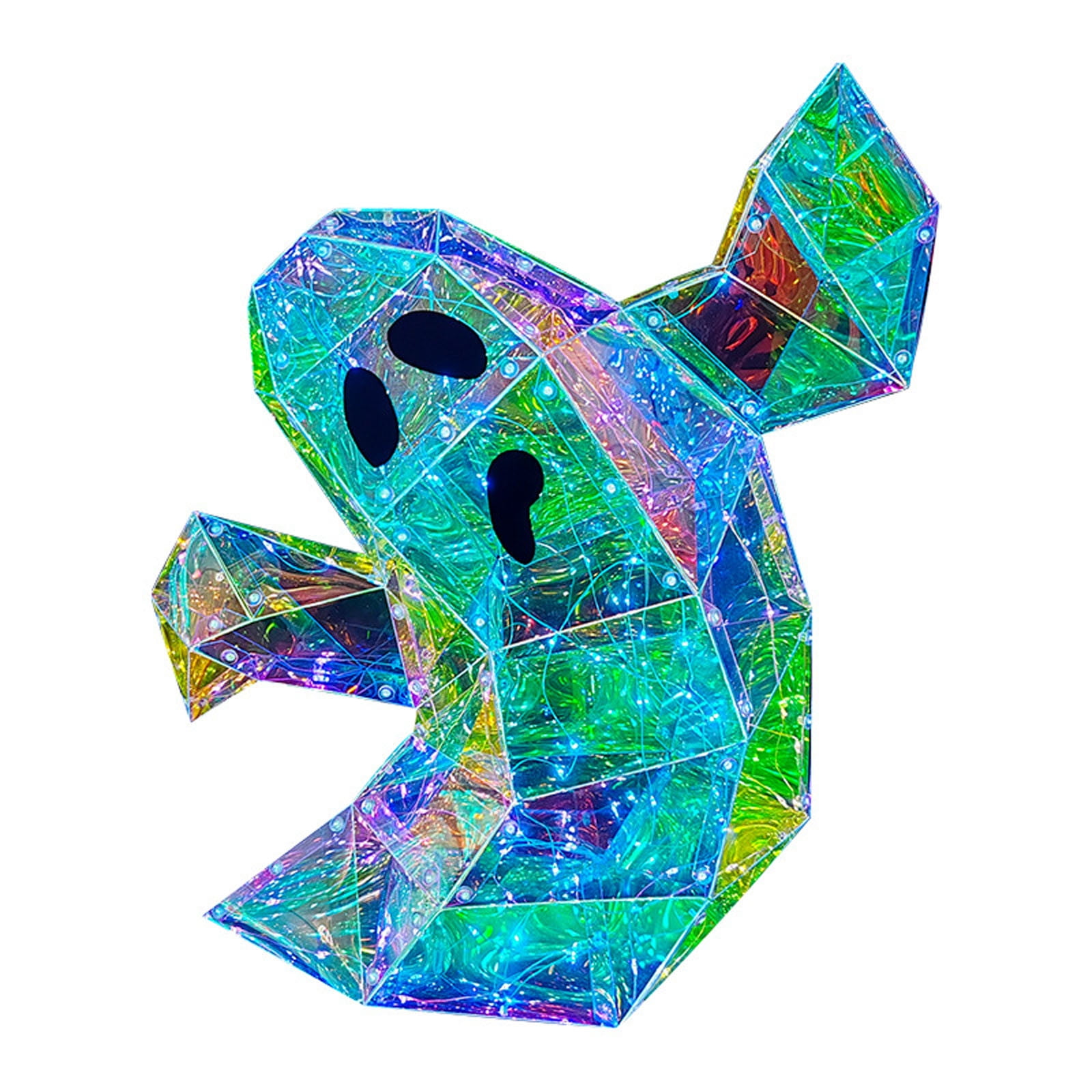 Prismatic Iridescent Spooky Ghost,Prismatic Ghost LED Lights 8"x8"x3 ...