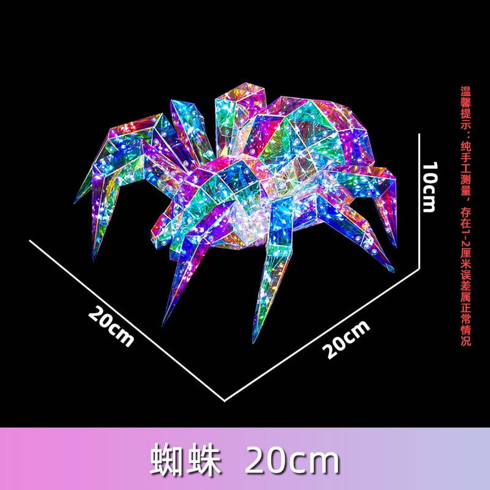 Prismatic Iridescent Spooky Spider, Halloween Spider Decorations, LED ...