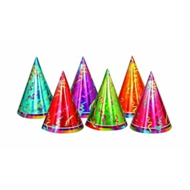 Prismatic Party Hats - Assorted Colors - Medium Head Size with Elastics ...