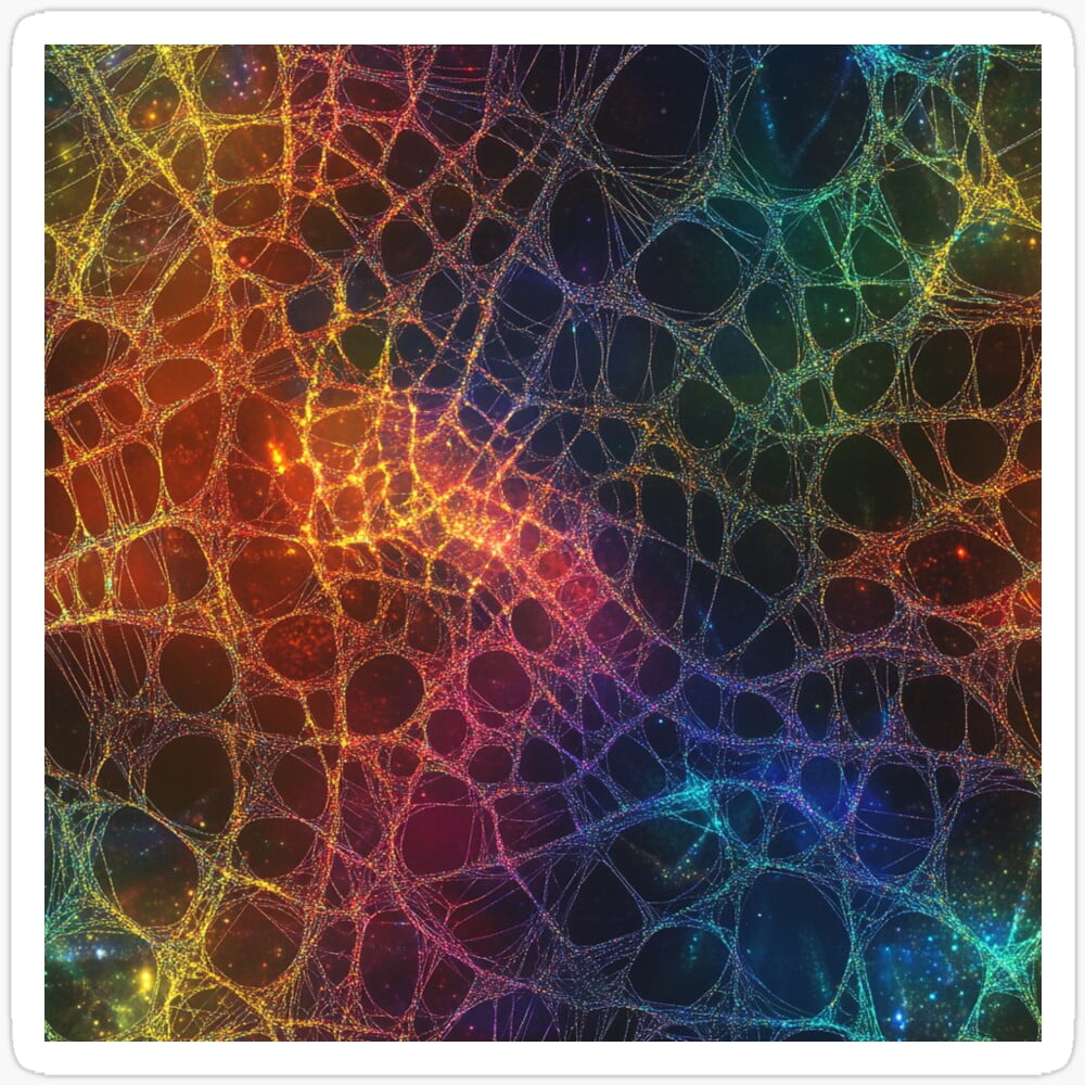 Prismatic Reflections On Spider Web Sticker Kir-6651 - Walmart.com