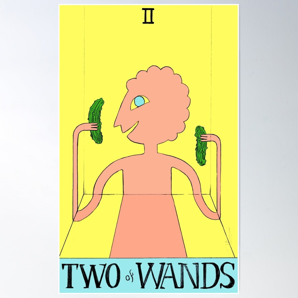 Prismo As Two Of Wands Adventure Time Tarot Card Poster Wall Art ...