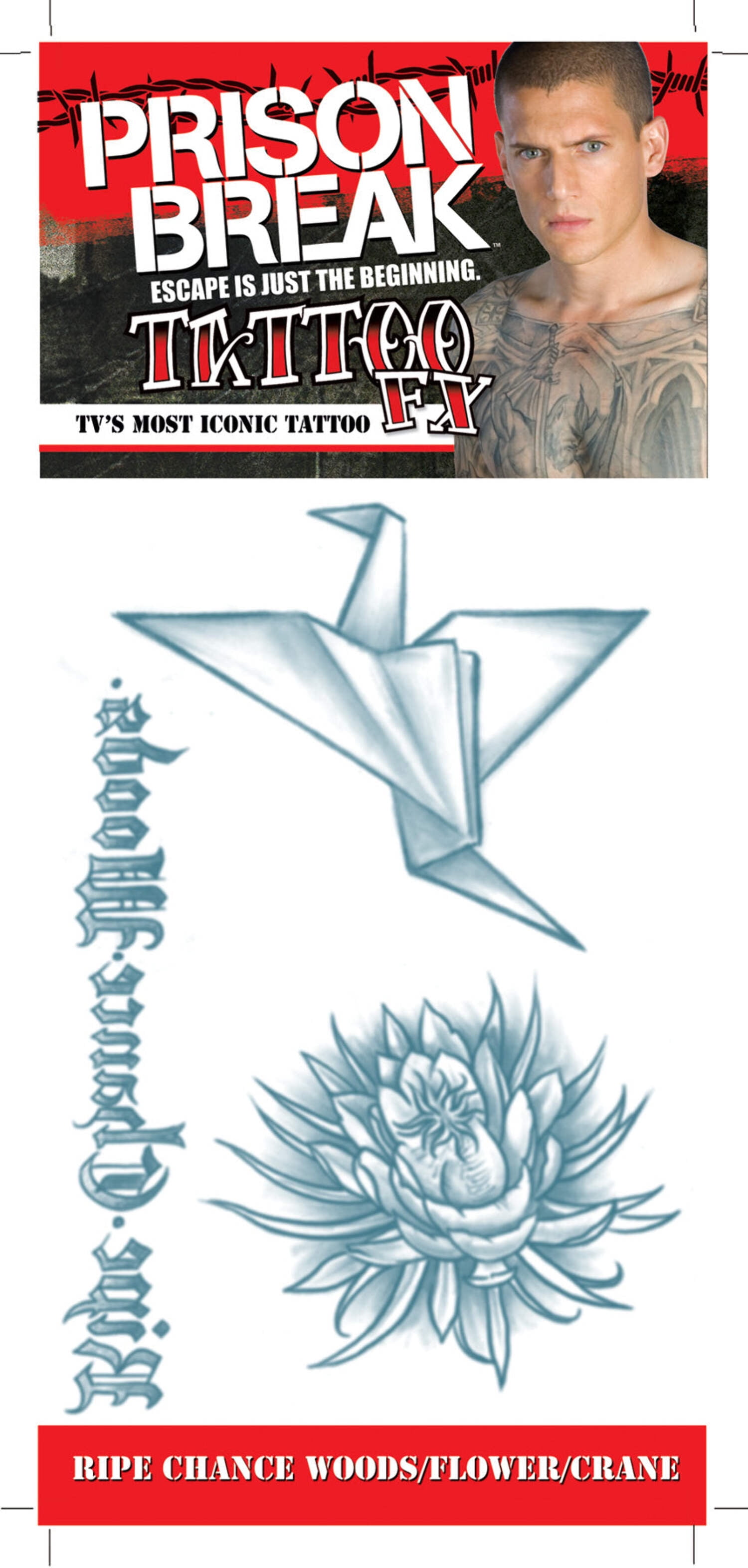 Prison Break - Temporary Tattoos by Tattoo FX - Walmart.com