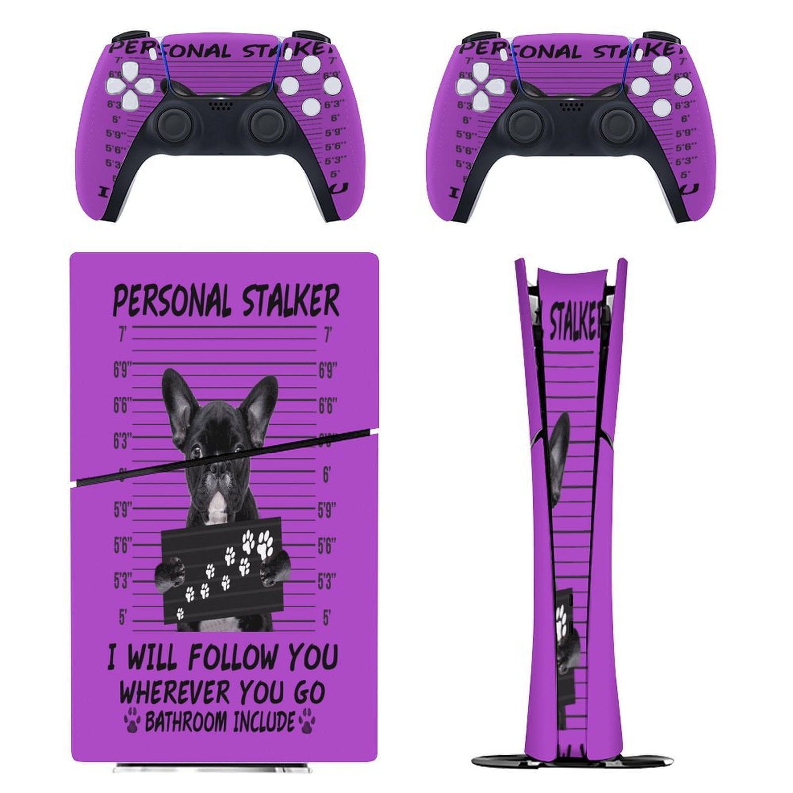 Prison Dog ,Bulldog PS5/PS5 Slim Digital Disc Skin Sticker For Console ...