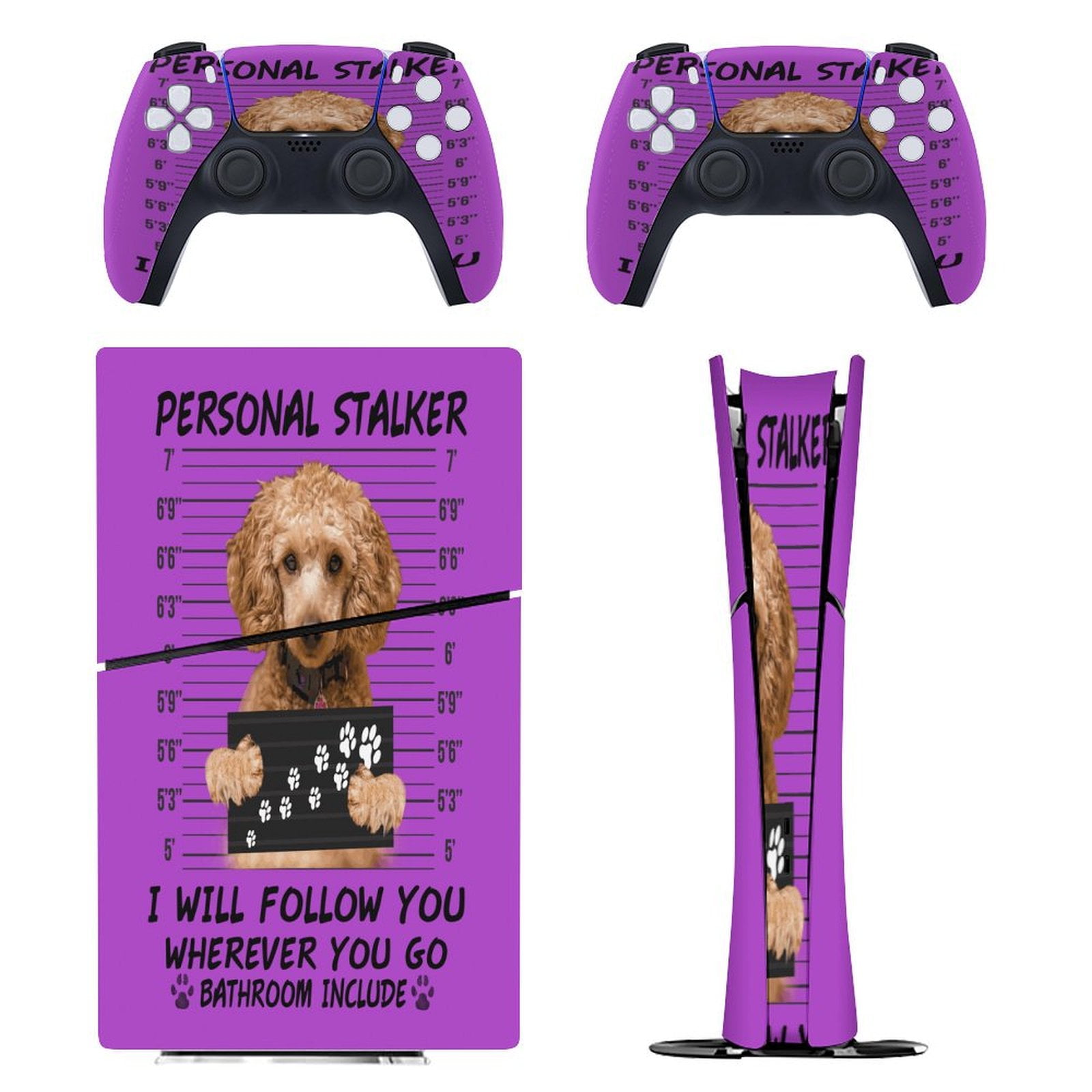 Prison Dog ,Poodle PS5/PS5 Slim Digital Disc Skin Sticker For Console ...