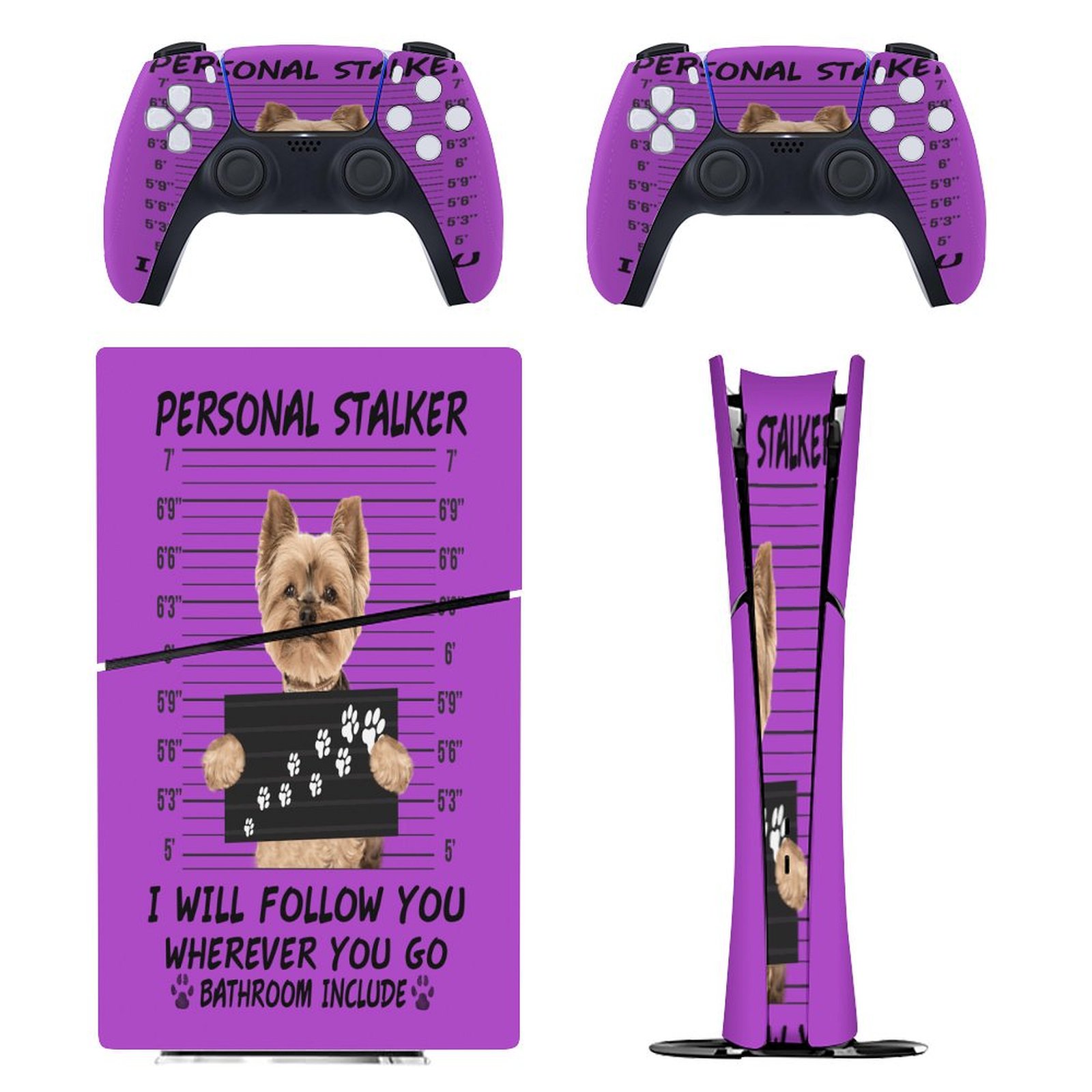 Prison Dog ,Yorkshire Terrier PS5/PS5 Slim Digital Disc Skin Sticker ...