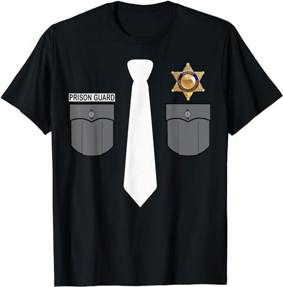 Prison Guard Police Officer Sheriff Funny Costume Gift T-Shirt ...