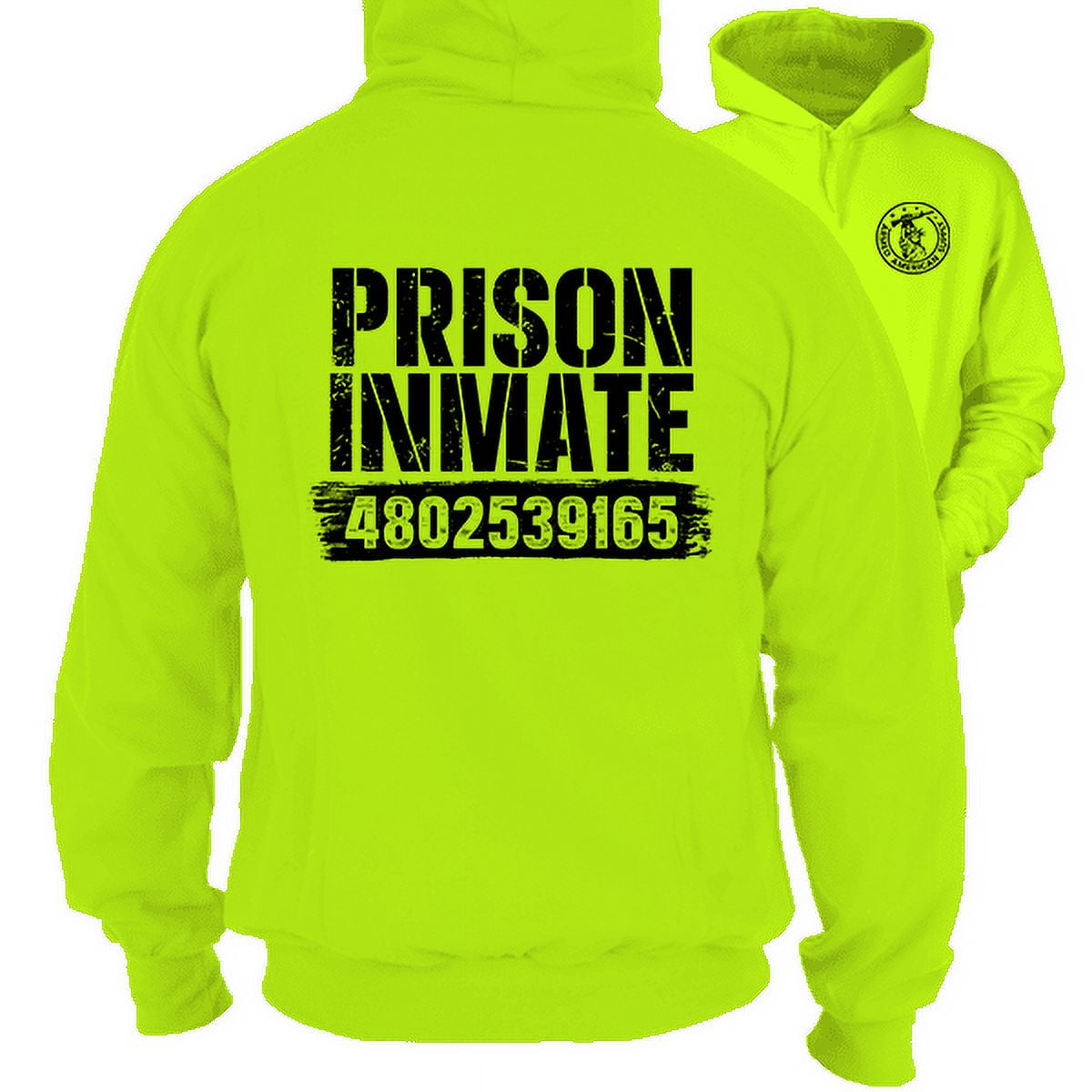 Prison Inmate - Safety Yellow Hi-Vis Hoodie Workwear - Walmart.com