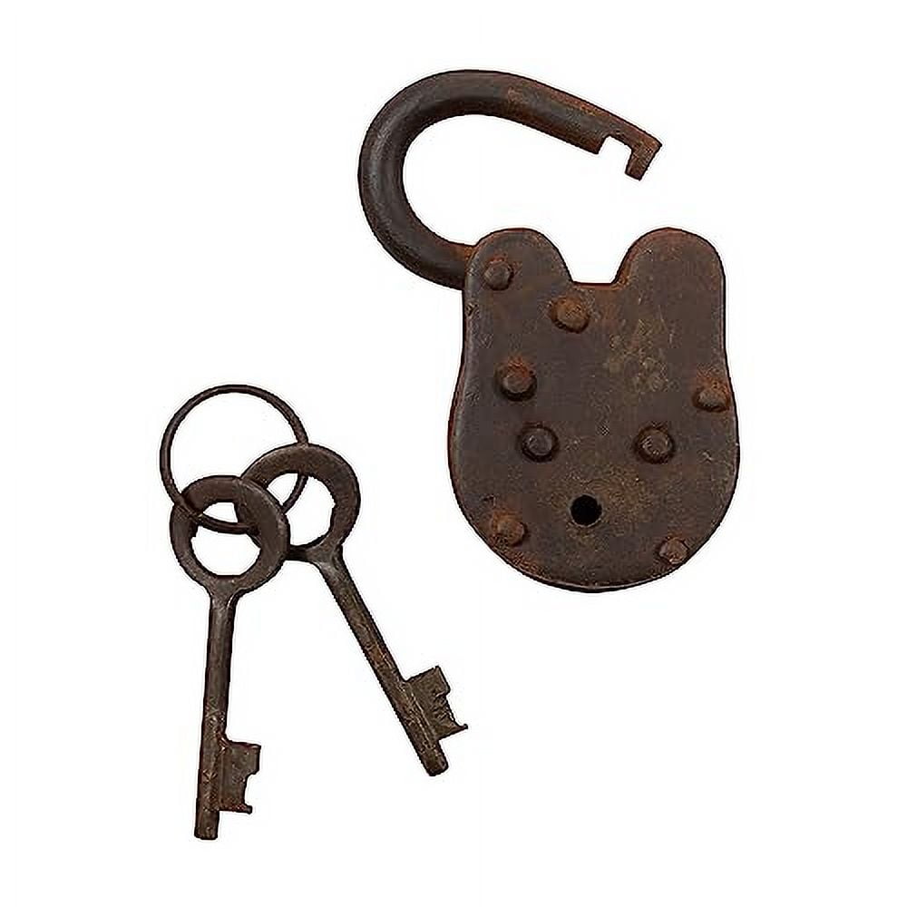 Prison Lock Padlock Antique-Finish w/Keys Folsom Prison - Walmart.com