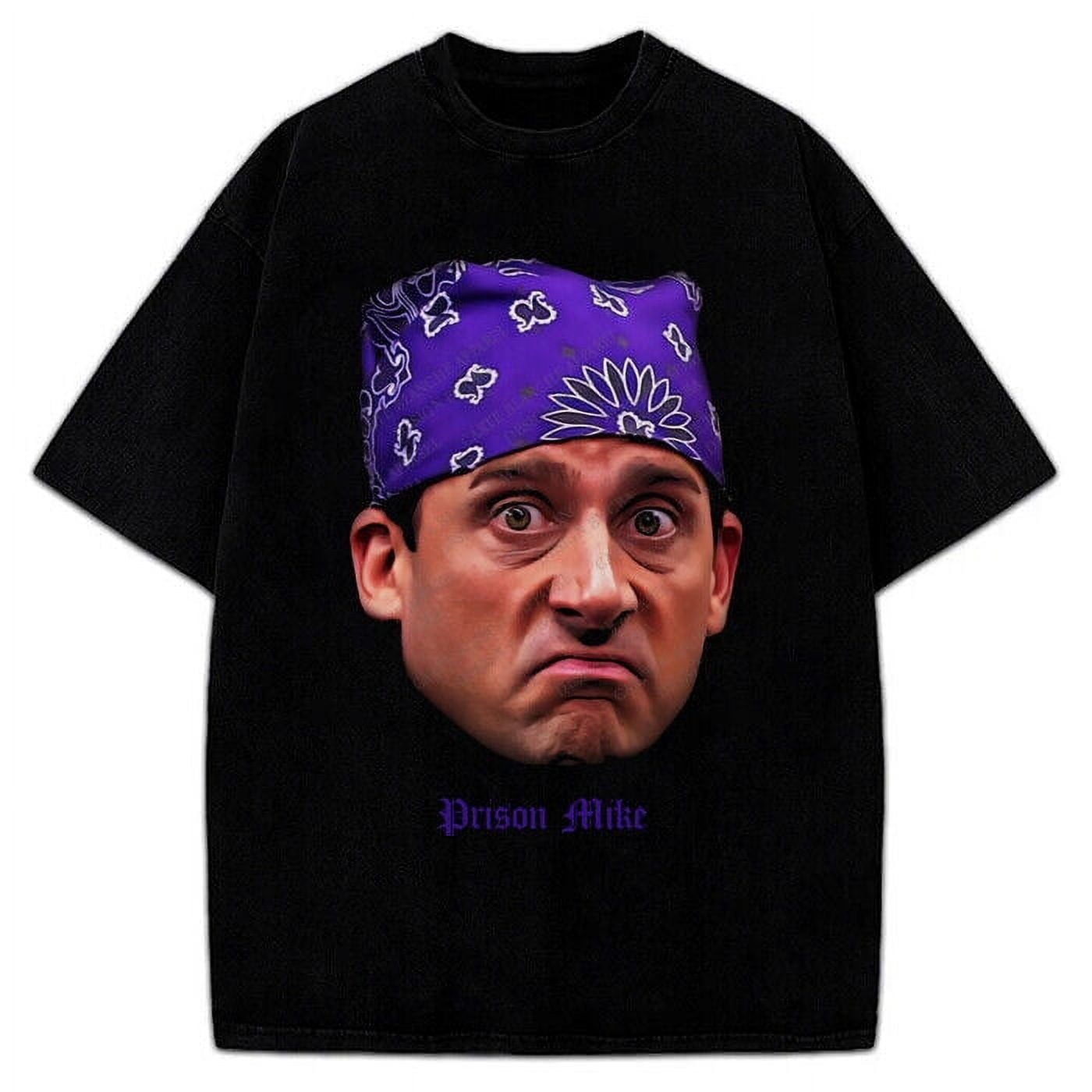 Prison Mike T-Shirt Michael Scott Portrait Custom Graphic The Office ...