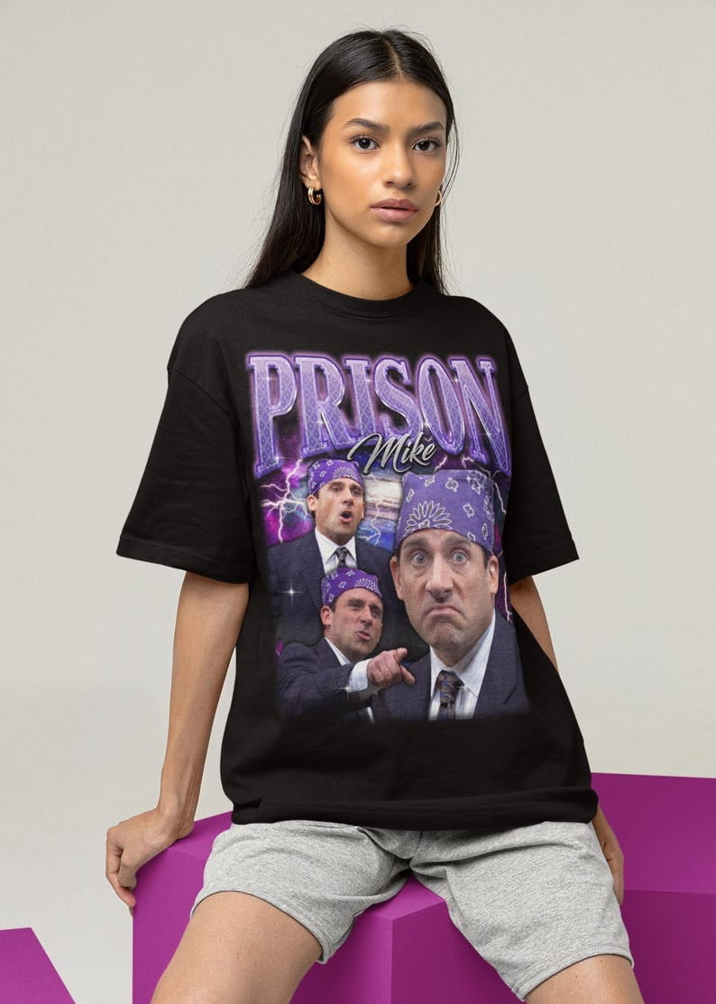 Prison Mike T-Shirt, The Office Michael Scott Fan Tee - Walmart.com