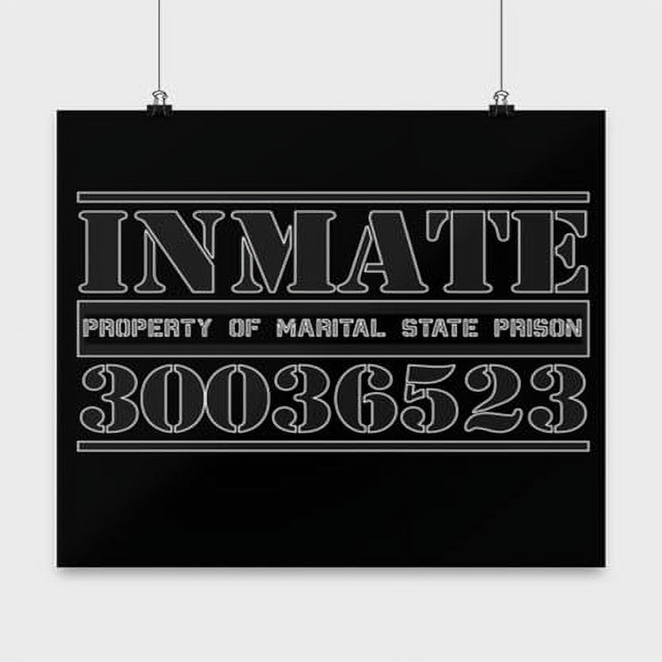 Humorous Prison Poster Wall Art - 13x13in Inmate Decor Gift - Walmart.com