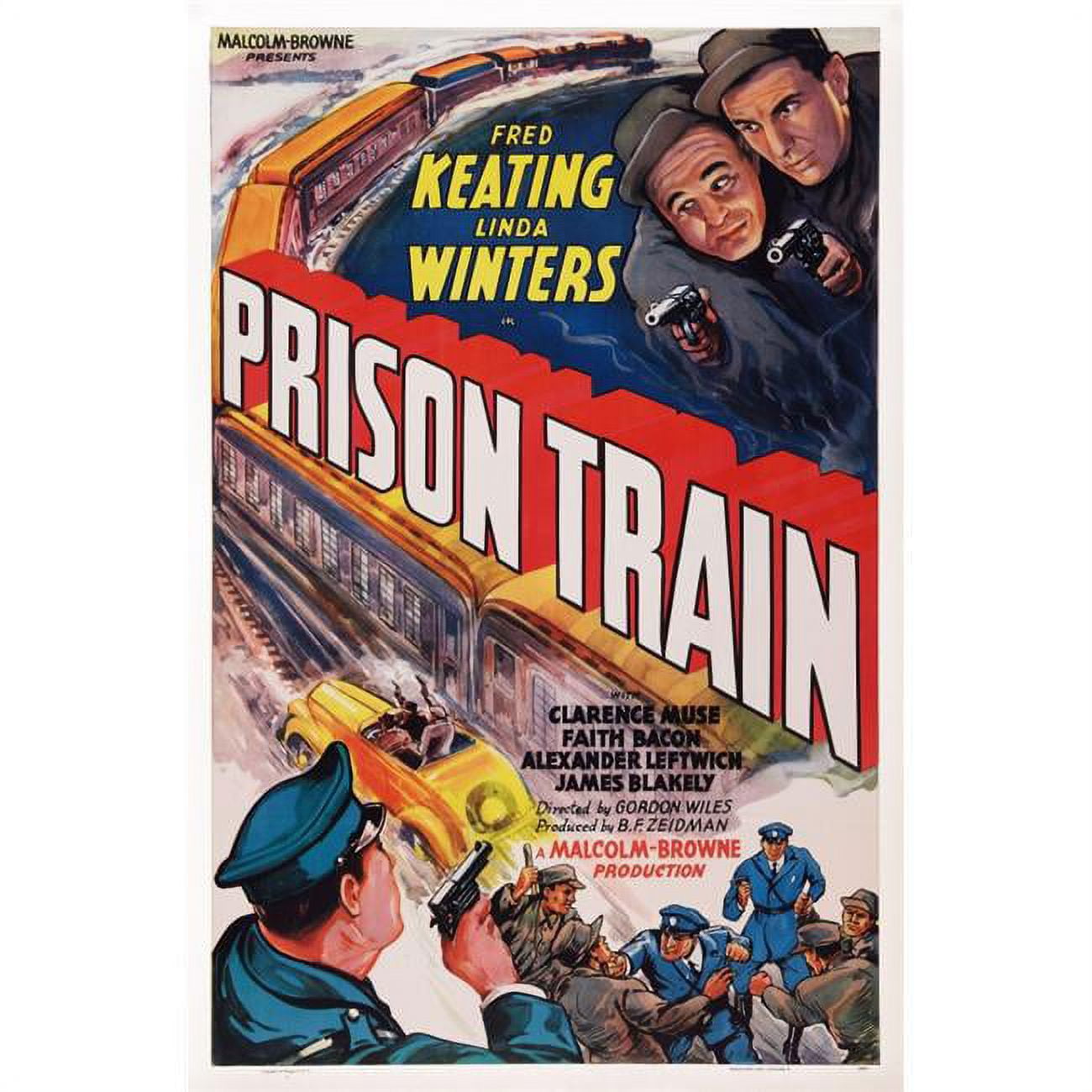 Prison Train Us Poster Art Fred Keating (Right) 1938 Movie Poster ...