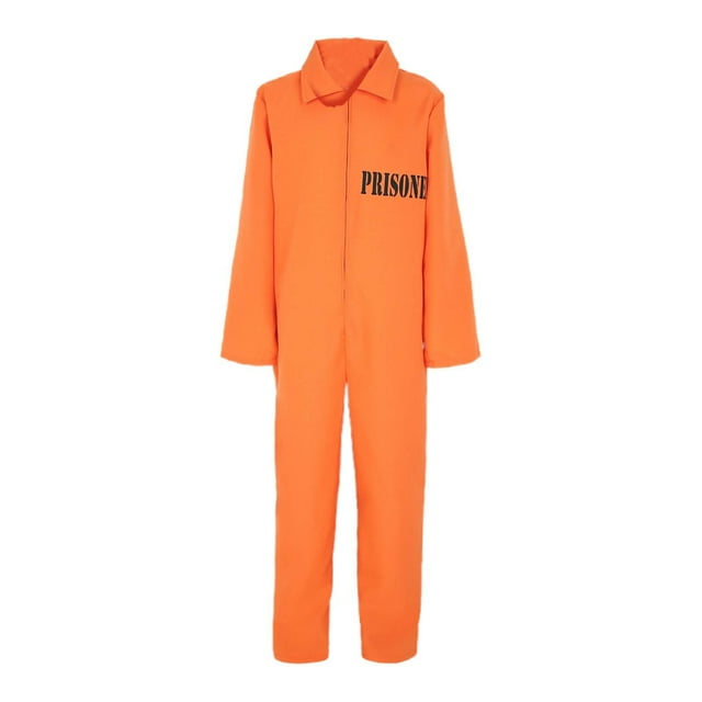 Orange Prison Jumpsuit Costume Women Men Jail Halloween Costumes ...