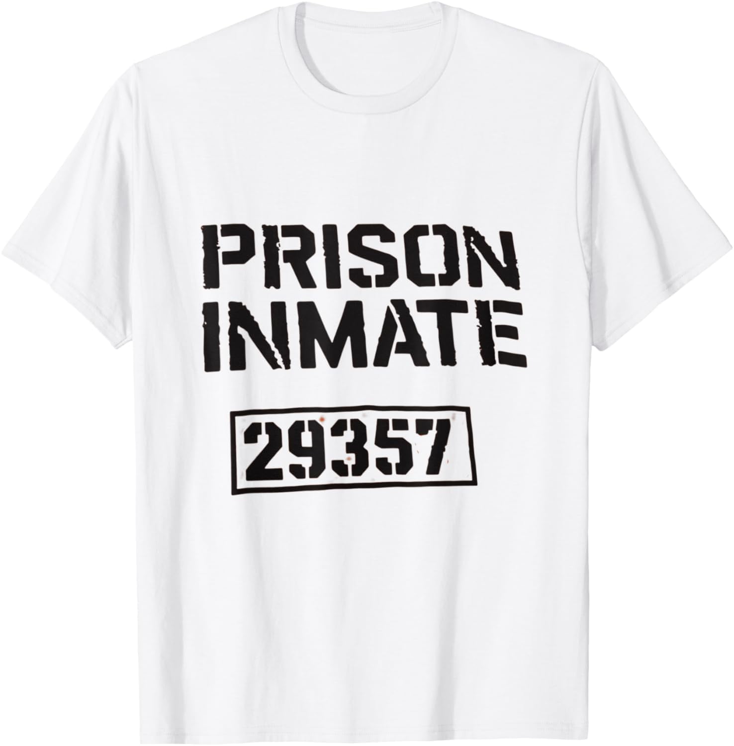 Prisoner Costume Orange Prison Uniform Halloween Jail Inmate T-Shirt ...