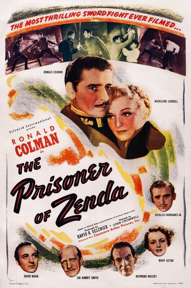 The Prisoner Of Zenda Us Poster Art From Bottom Left: David Niven C ...