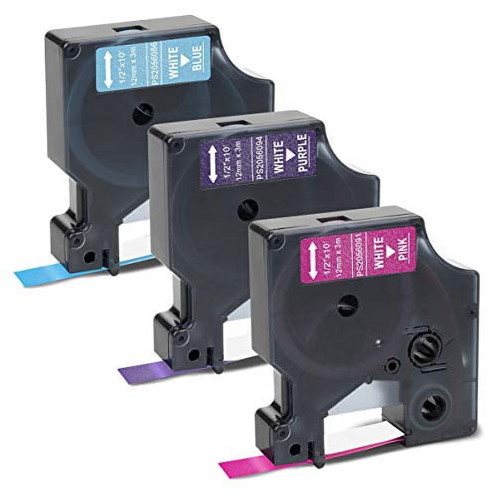 Pristar Compatible for DYMO COLORPOP Label Tape White Print on Blue ...
