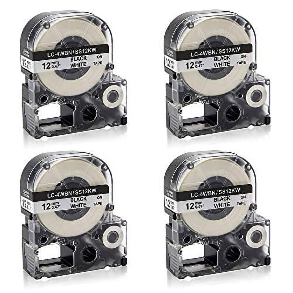 Pristar Compatible Label Tape Replacement for Epson LC-4WBN LK-4WBN ...