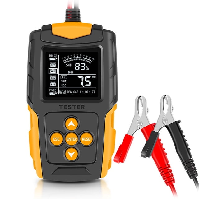 Pristin Battery Tester,SOH SOC CCA LCD Battery Analyzer Battery Tester ...