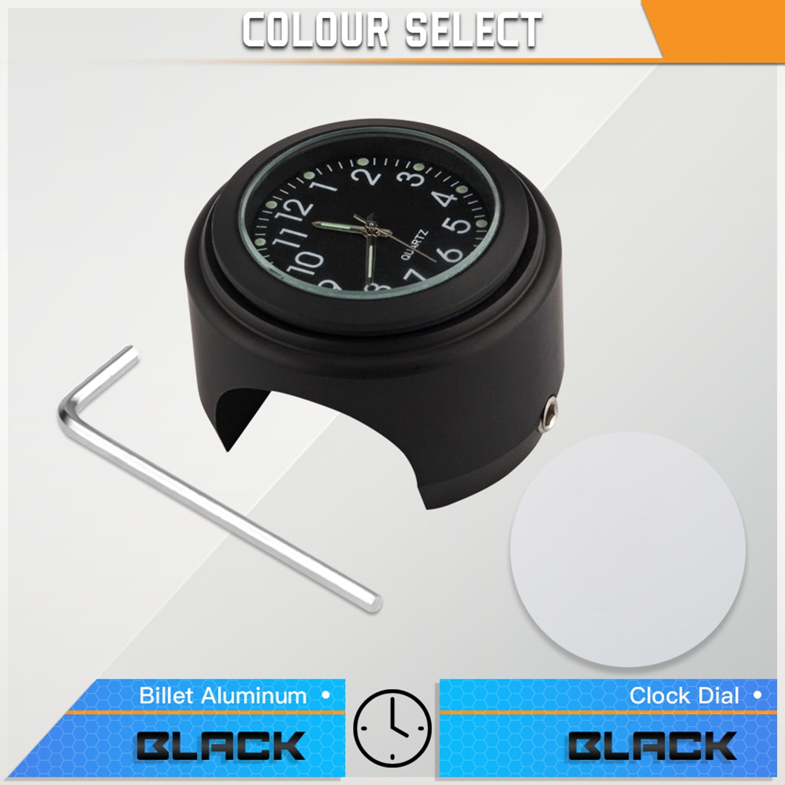 Pristin Car wall clock,Universal Handlebar Meter Clock Waterproof ''- 1 ...