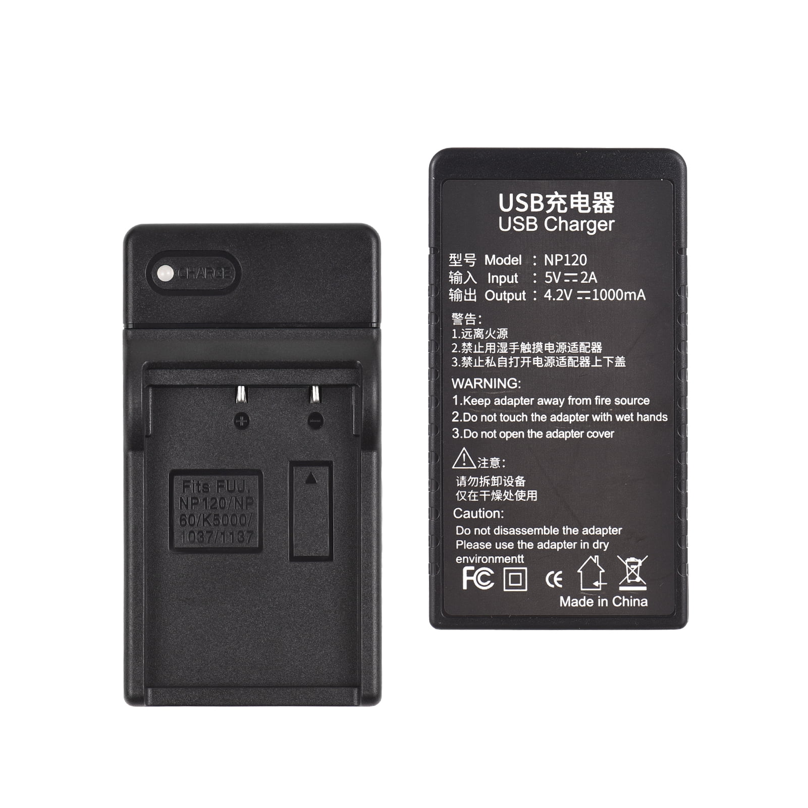 Pristin Charger,HDR-AZ50/ HDR-V12/ HDR-V7 Indicator Type-C Port NP-120 ...