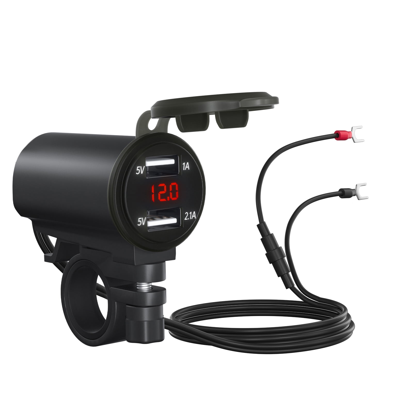 Pristin Charger,USB Adapter LED Voltmeter Car Boat Waterproof USB ...