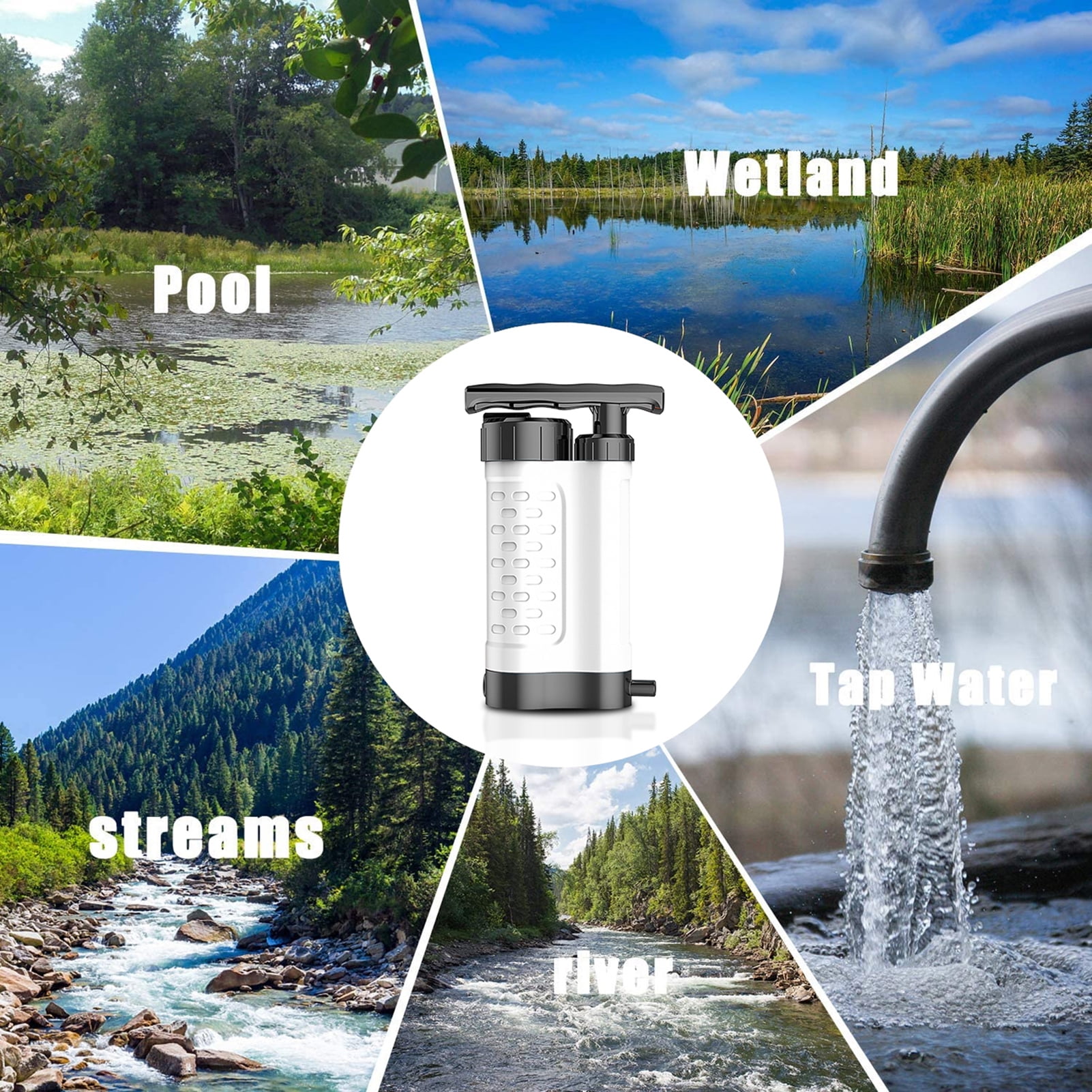 Pristin Outdoor Purifier,WaterPump 0.01 Water Filter With 0.01 Water ...