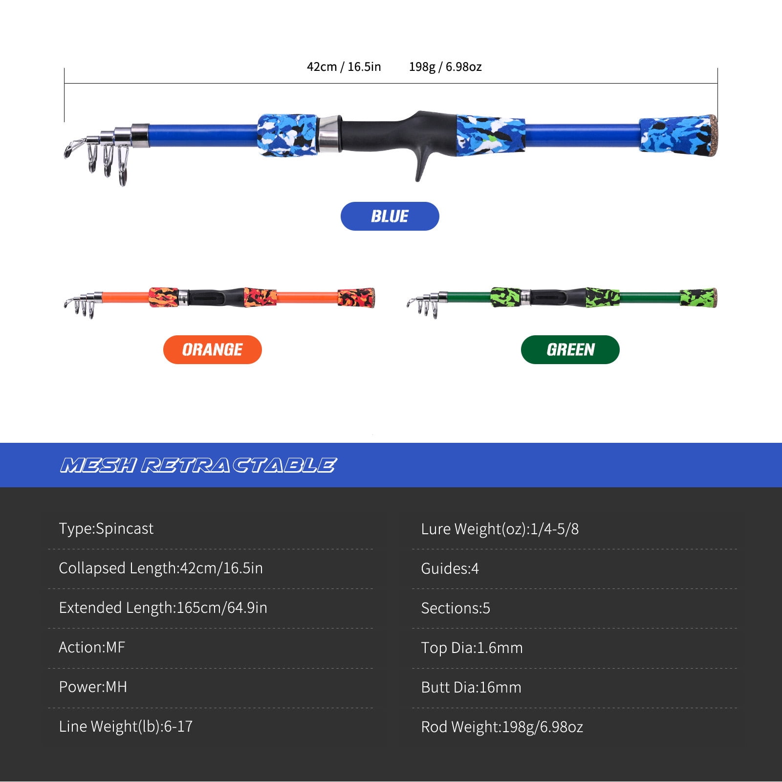 Pristin Pole,Kids 5-12 Telescopic Child Rod Saltwater Combo Children ...