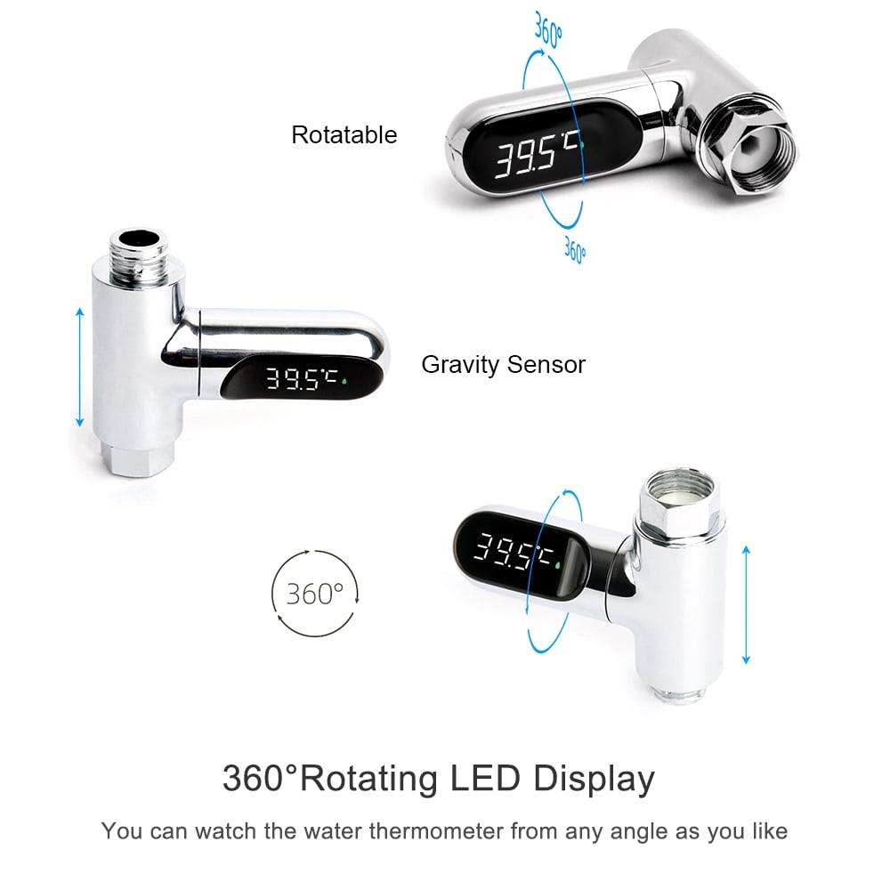 Pristin Thermometer,Rotatable L-ed Display Thermometer / Bath Water ...