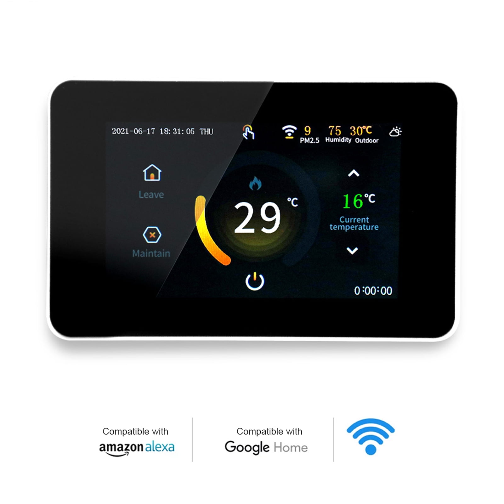 Pristin Thermostat,5+2/6+1/7 APP Remote 85-275V Wi-Fi Smart Compatible ...