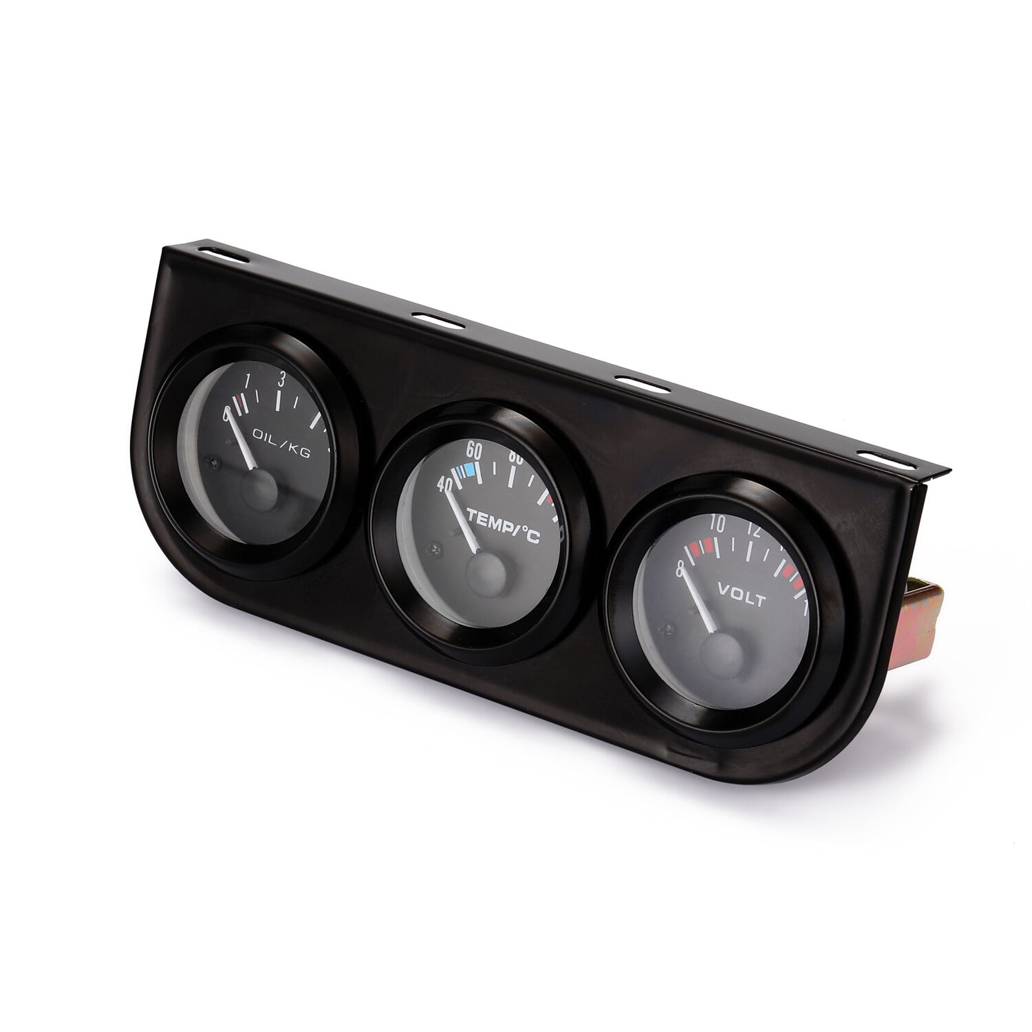 Pristin Vehicle-mounted Gauge,Temp Kit Volt 52mm 3-in-1 Volt Kit Volt ...