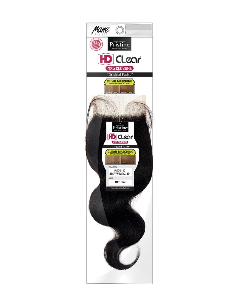 Pristine Brazilian Virgin Remy 100% Human Hair 4X5 HD Clear BODY WAVE ...