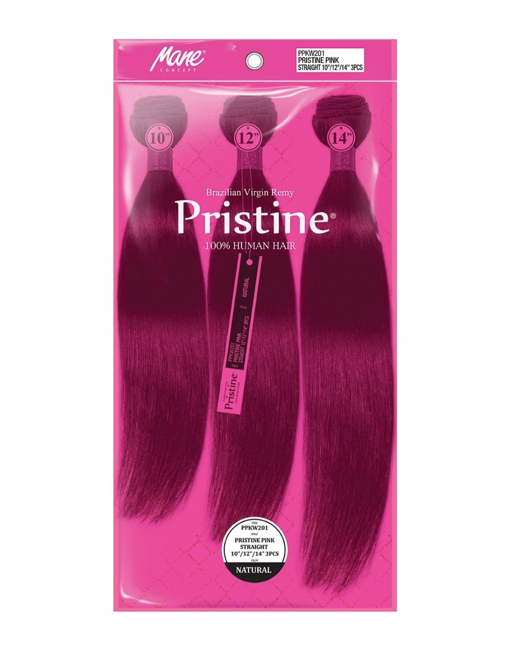 Pristine Brazilian Virgin Remy 100% Human Hair Weave Extension PINK 11A ...