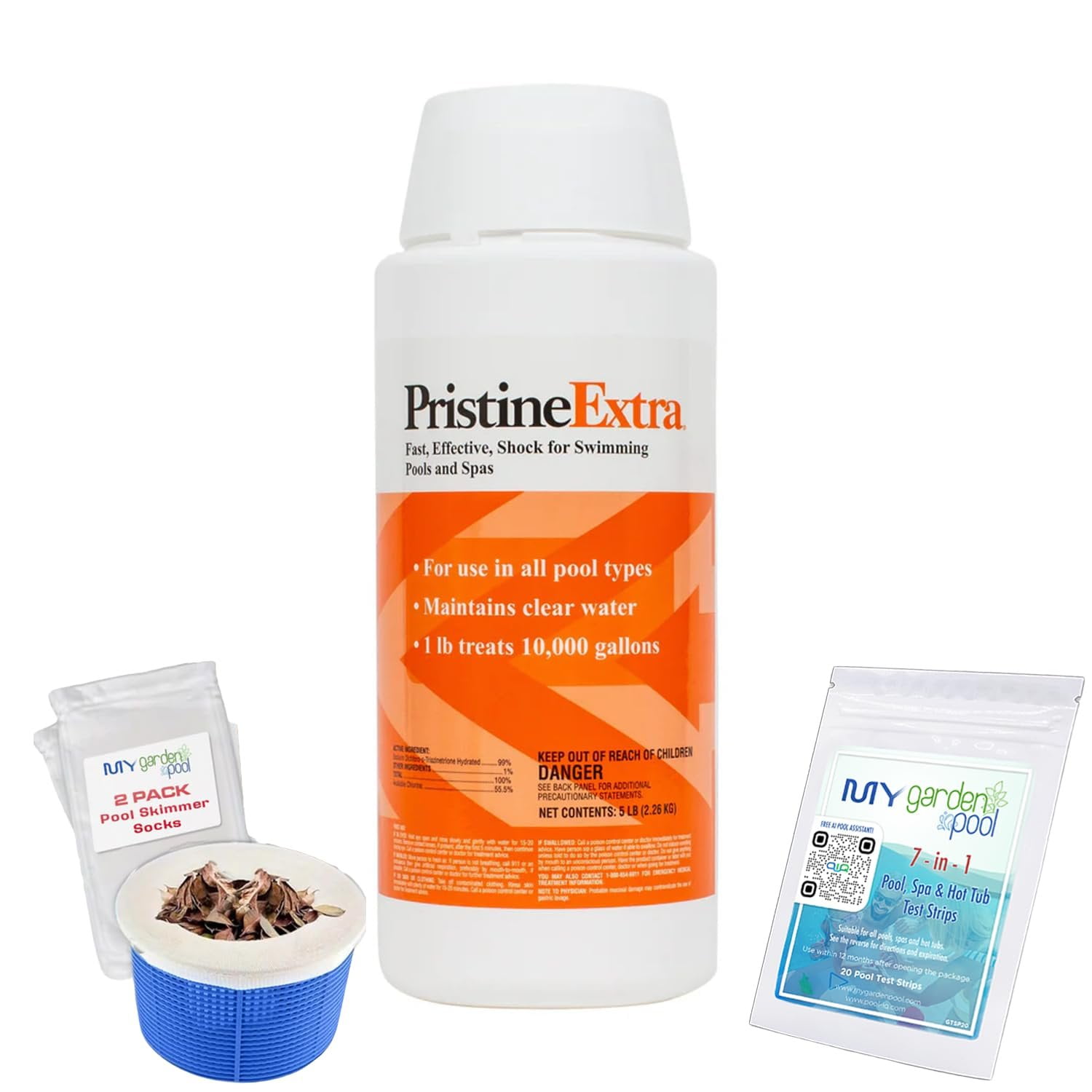 PristineExtra 5 lb Powerful Oxidizing Granules for Pools & Spas Multi ...