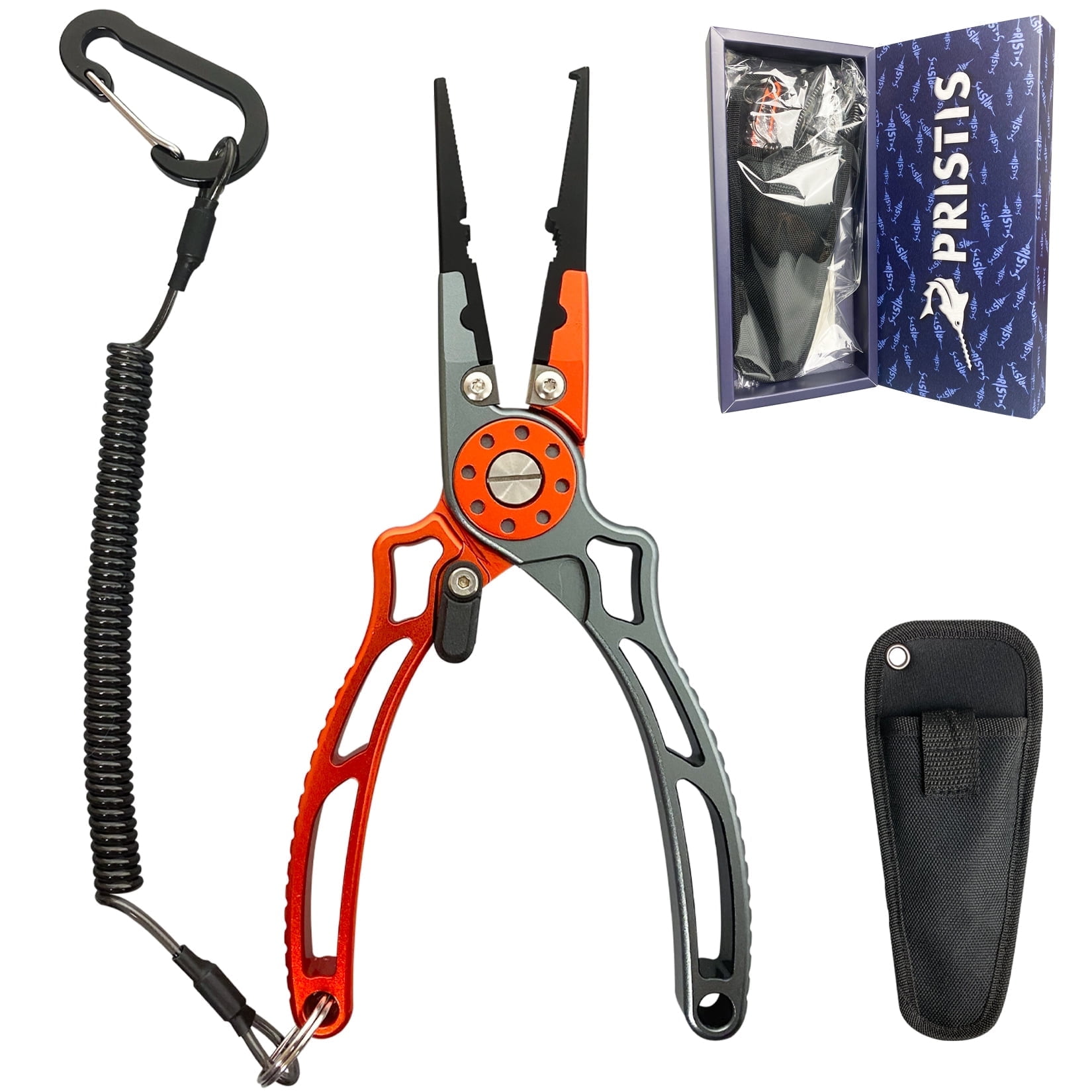 Pristis Fishing Pliers, Saltwater Resistant Teflon Coated Split Ring ...