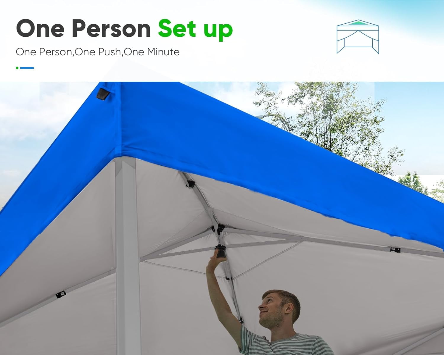 Privacy 8x8 Pop up Canopy Tent with Sidewalls and Roll-up Ventilated ...