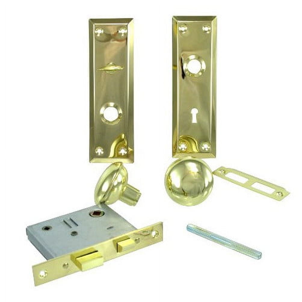 Tuff Stuff Tools Privacy Lockset, Brass Plated, Inside Mortise ...