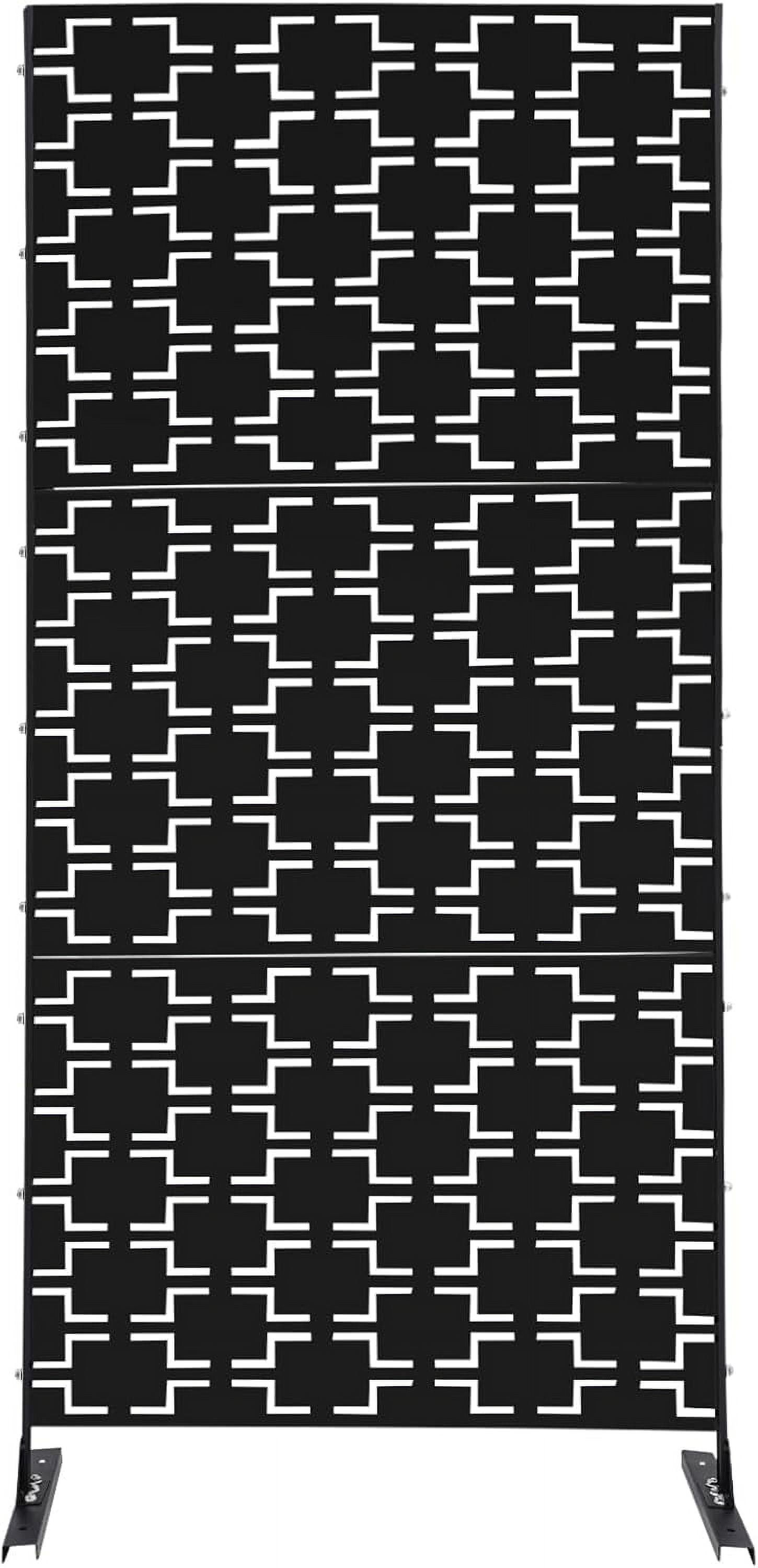 Privacy Fence Panels, W3*H6.2ft Metal Outdoor Privacy Screen ...