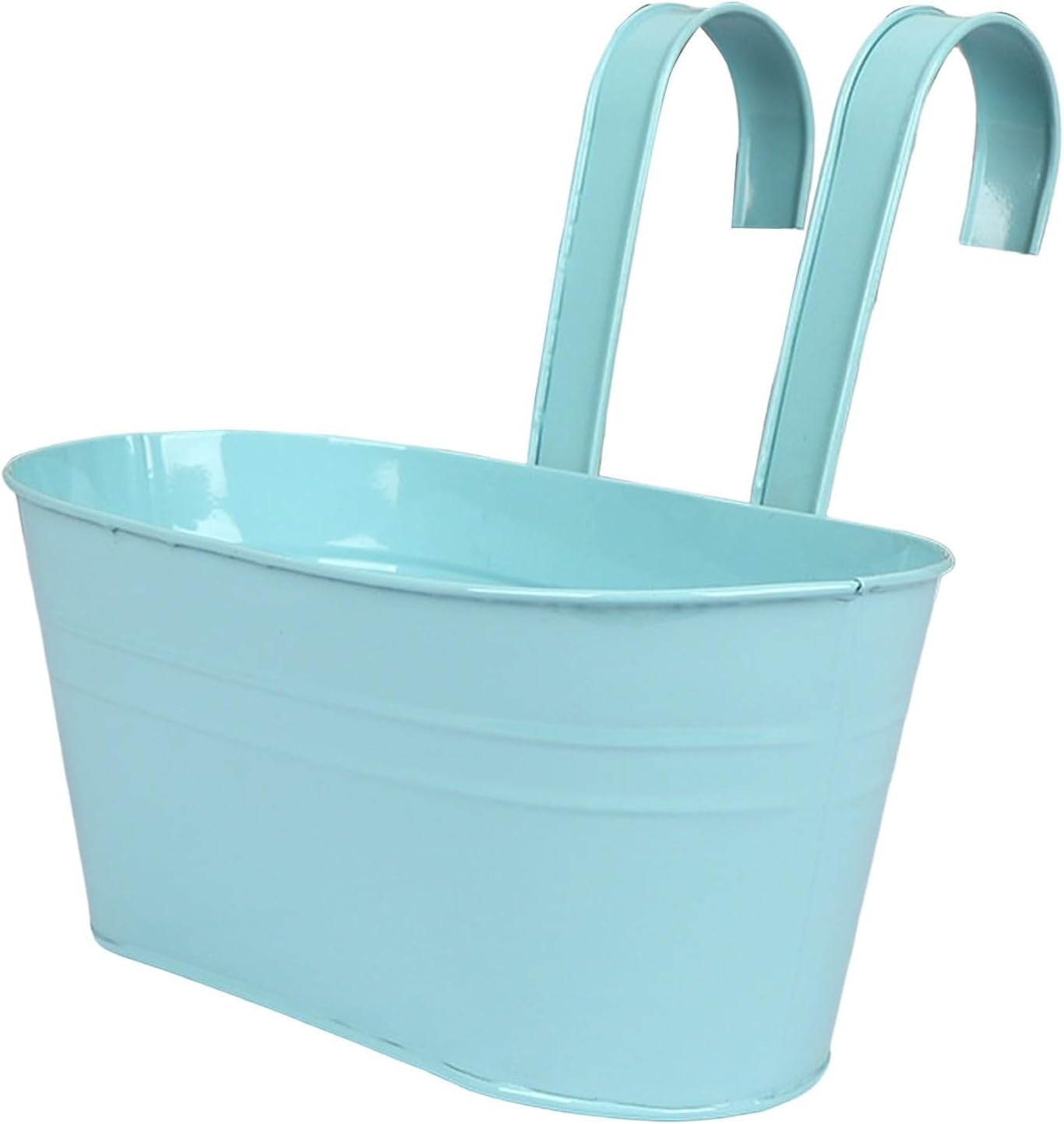 Privacy Fence Plant Pots, Metal Railing Planter for Outdoor Faux Plants ...