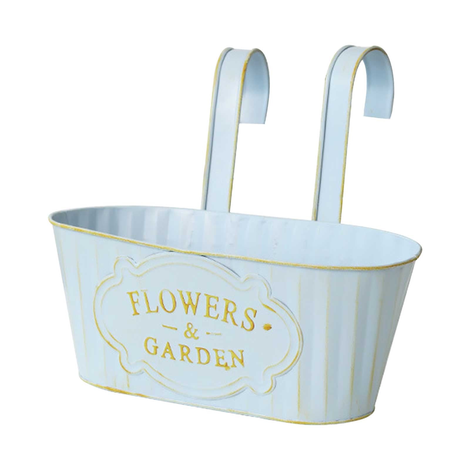 Privacy Fence Pot, Hanging Flower Pots Gardening Supplies, Metal Iron ...