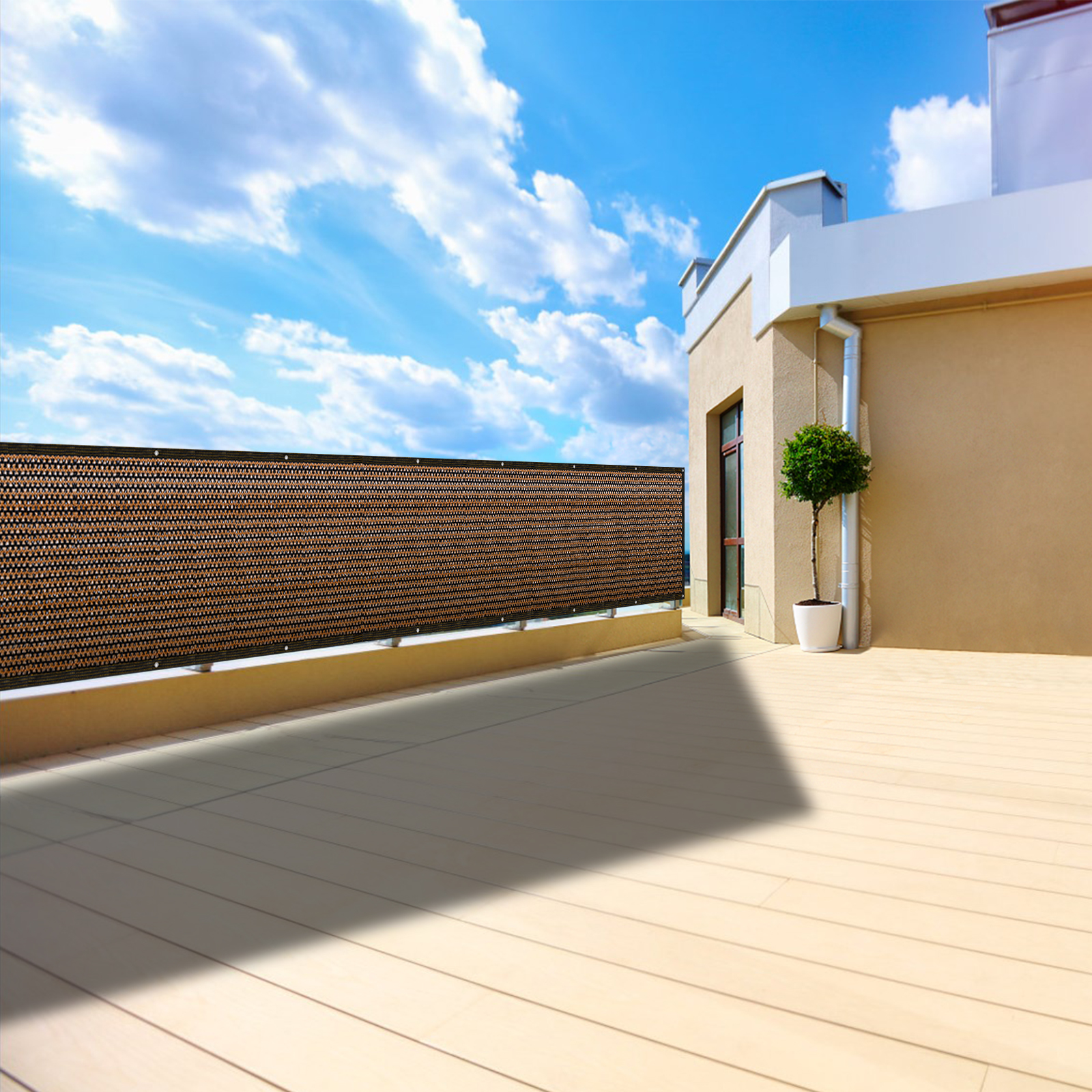 Privacy Fence Screen 3.28×19.68ft Privacy Fence Panels 120GSM Mesh ...