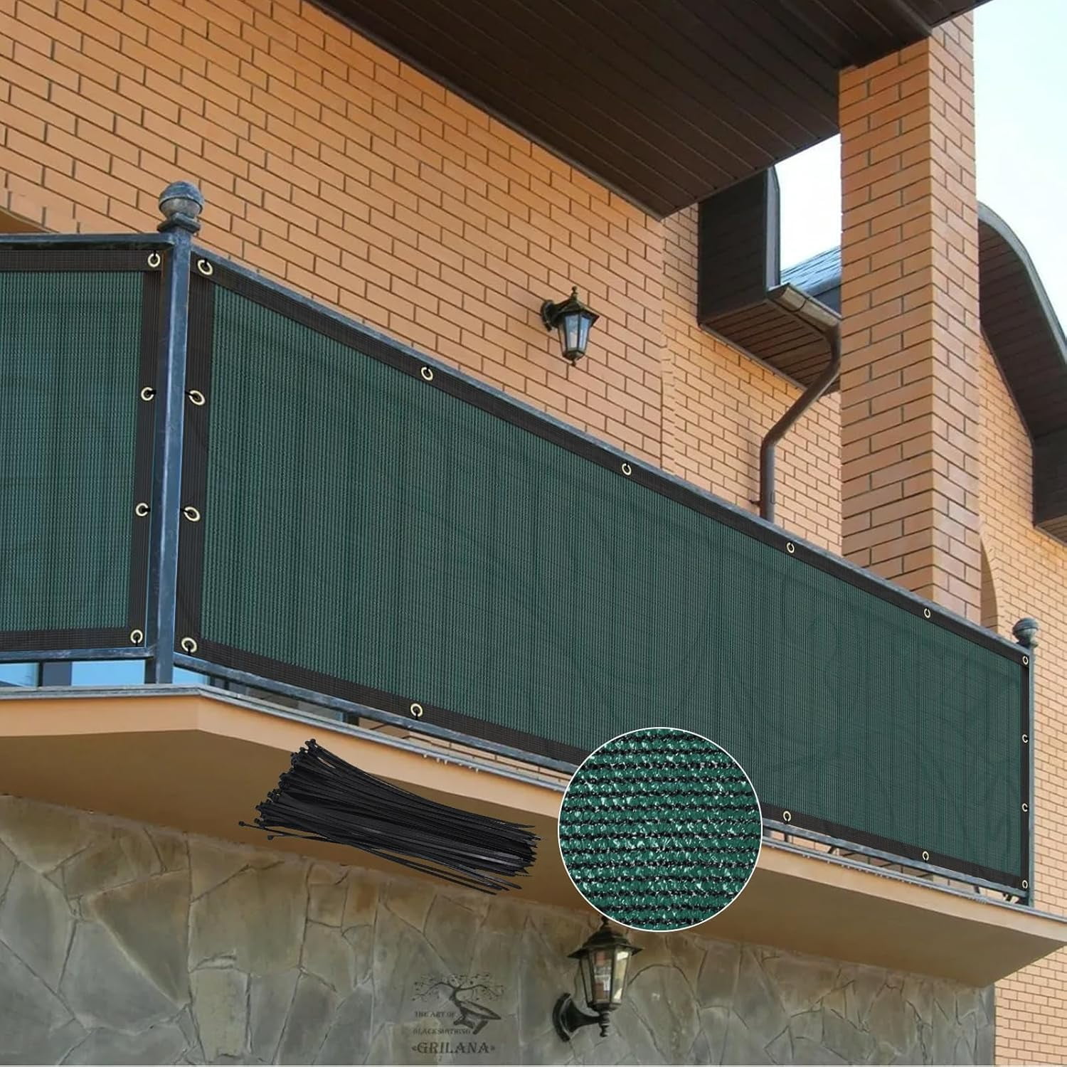 Privacy Fence Screen, 3x16FT Patio Privacy Screen, 160 GSM Shade Cloth ...