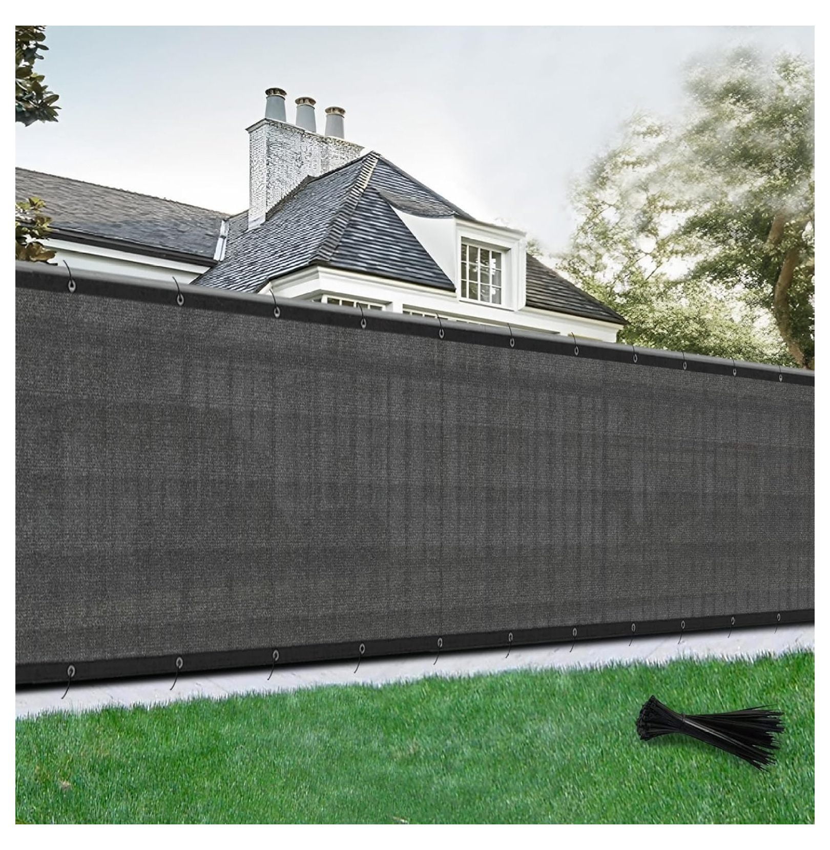 Privacy Fence Screen 4' x 80' Heavy Duty Mesh Fence Net Cover with ...