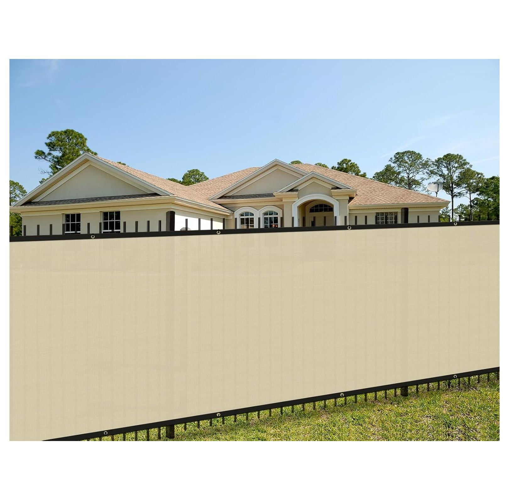 4FT x 20' Privacy Fence, Beige Fence Screens, Heavy Duty, Outdoor Cover ...