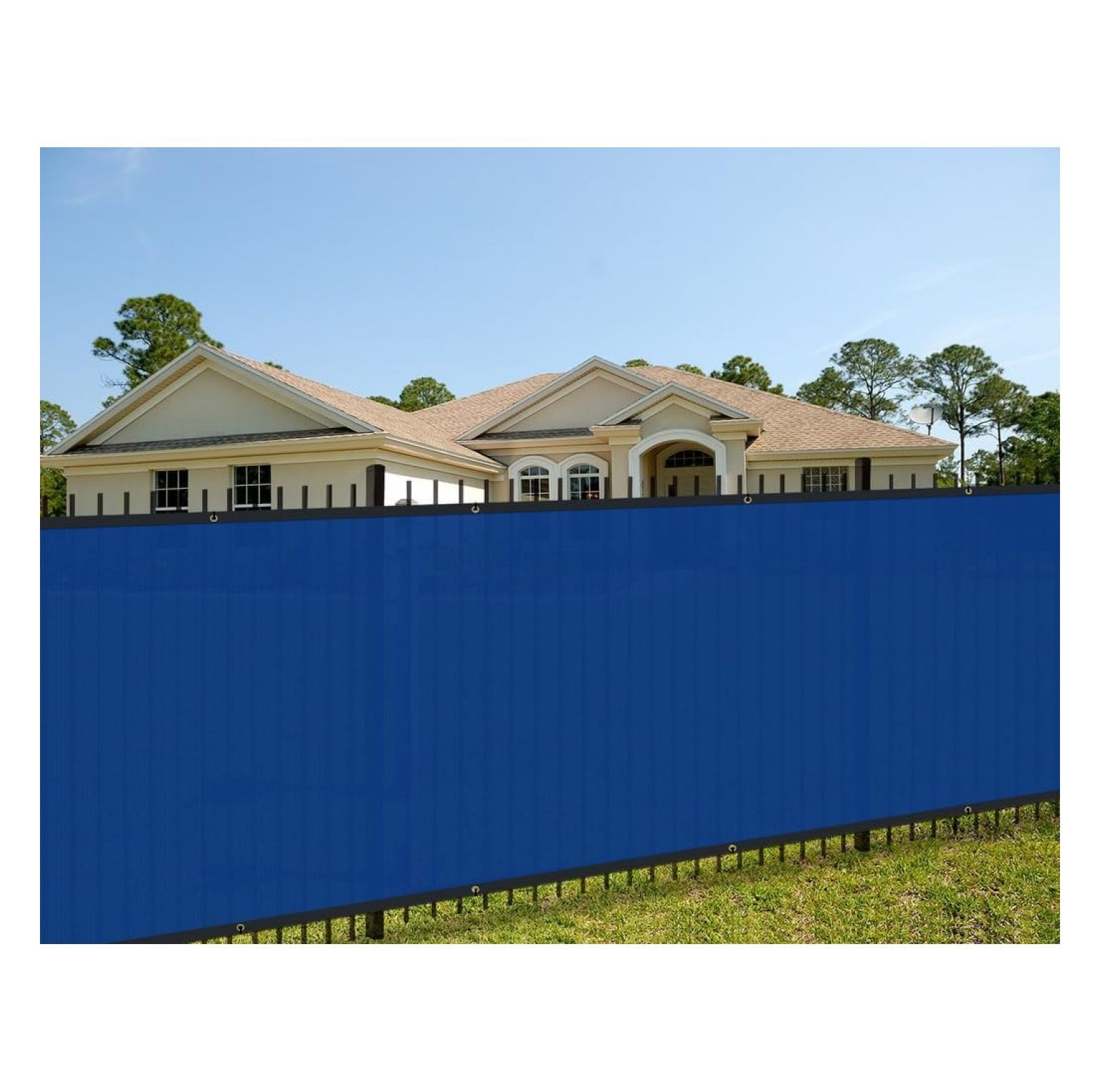 Unbranded 4FT x 25FT Blue Privacy Fence Screens, Heavy Duty Outdoor ...