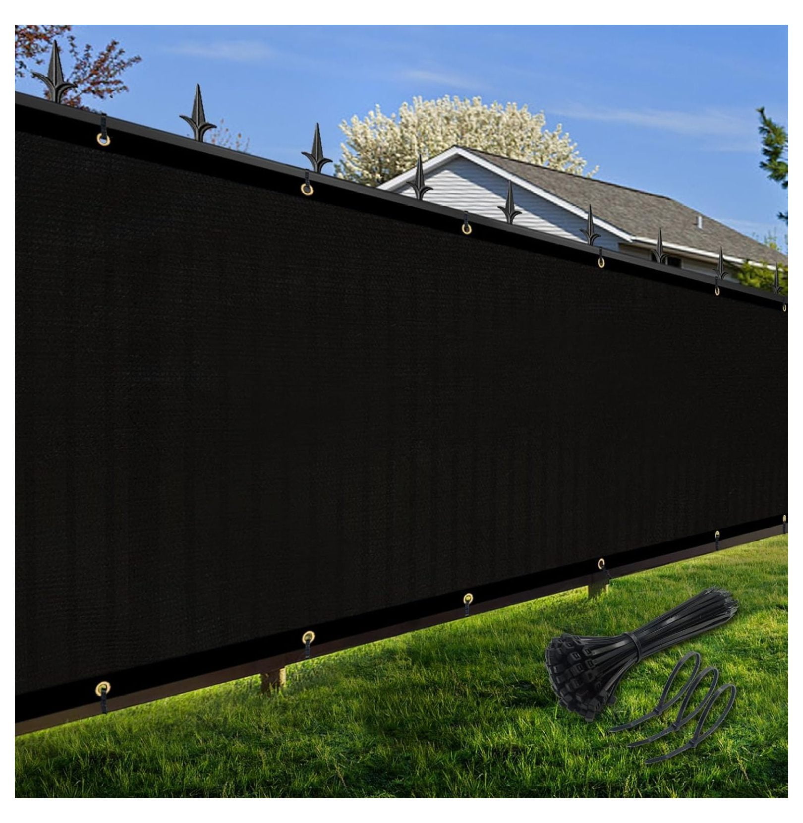 Privacy Fence Screen 5'x54'CustomSized Mesh Fencing Shade Cover with ...