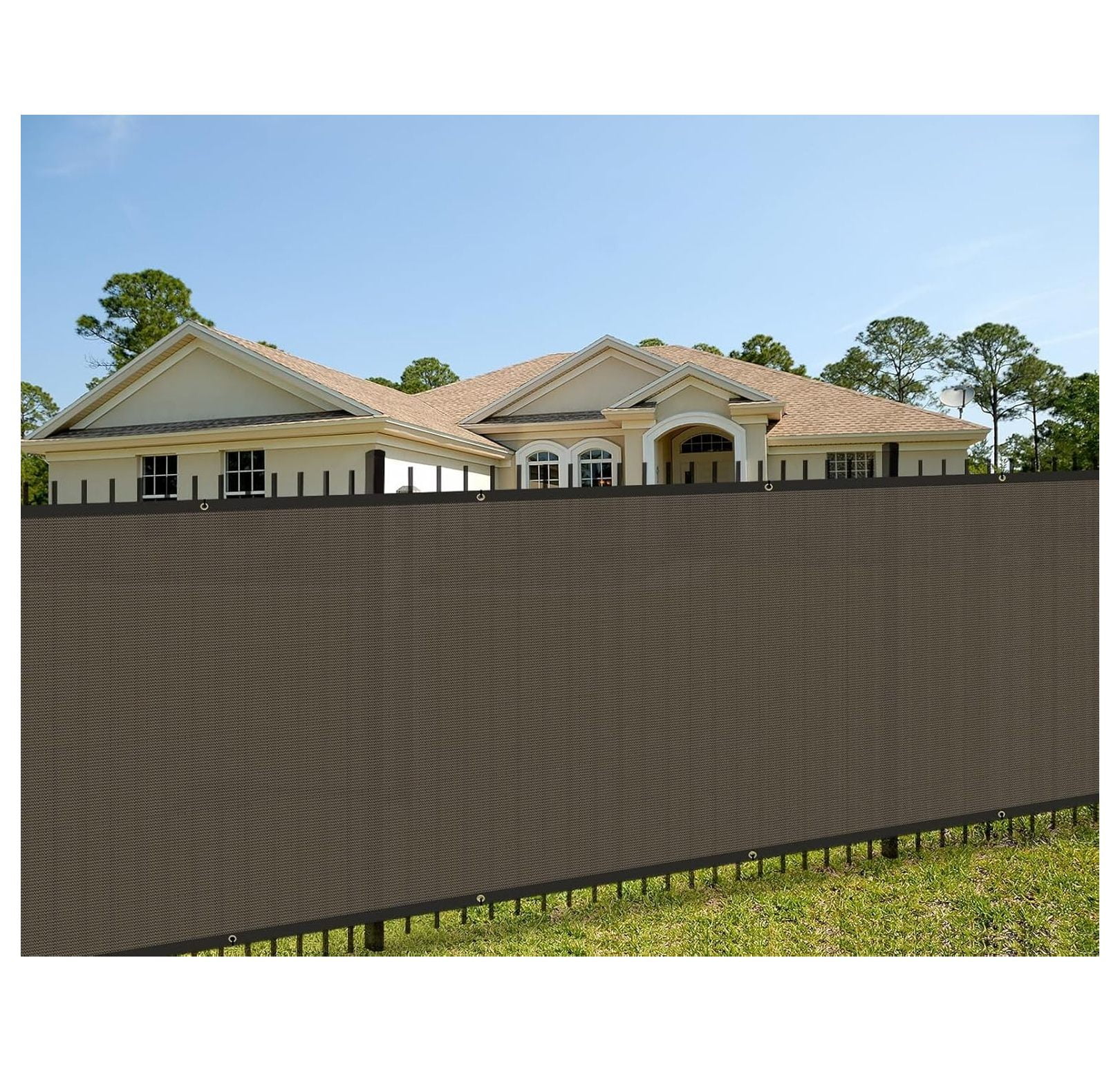 Unbranded 5 ft x 25 ft Brown Fence Screens, Privacy - Walmart.com
