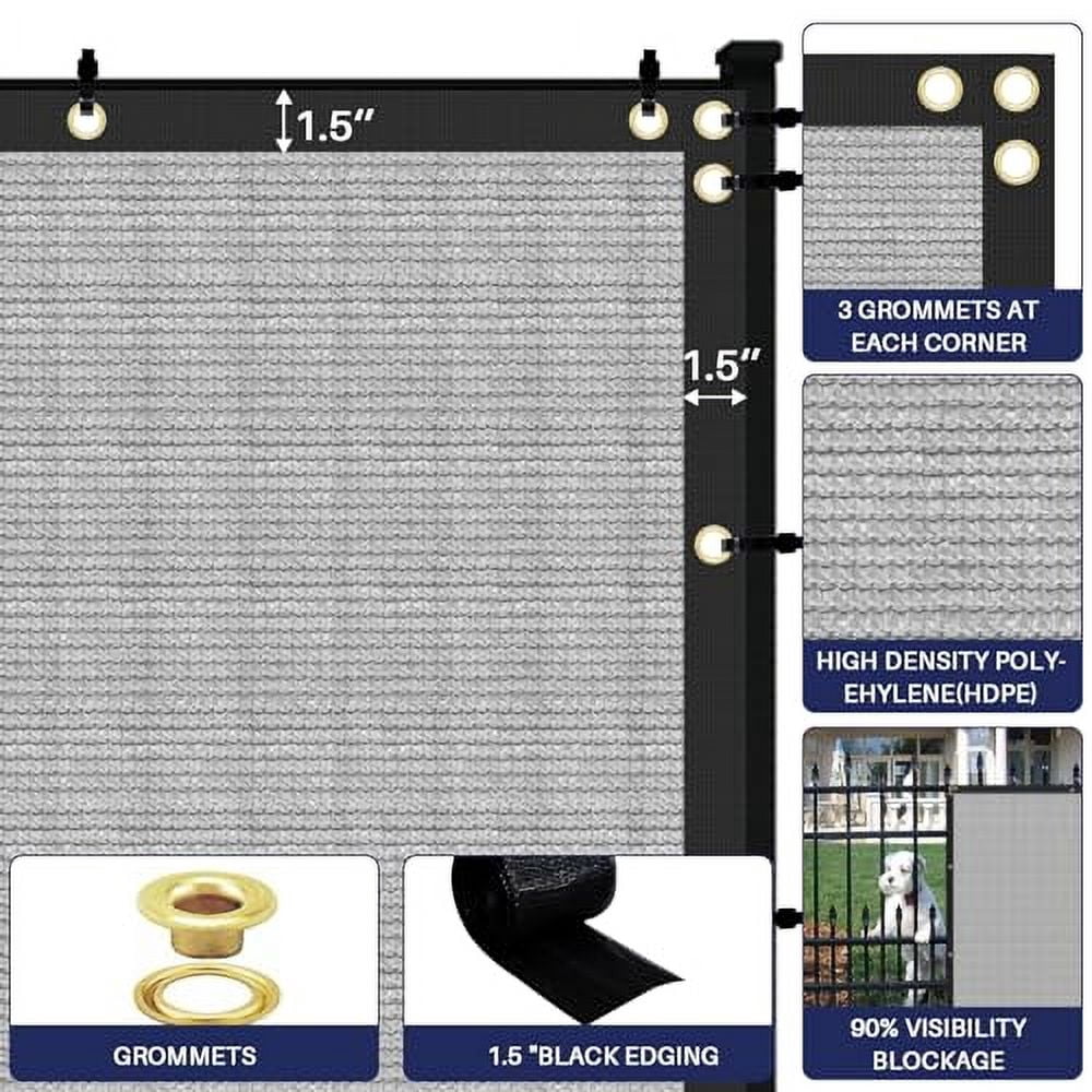 Privacy Fence Screen 6' x 50' Heavy Duty Windsccreen Fencing Cover Mesh ...