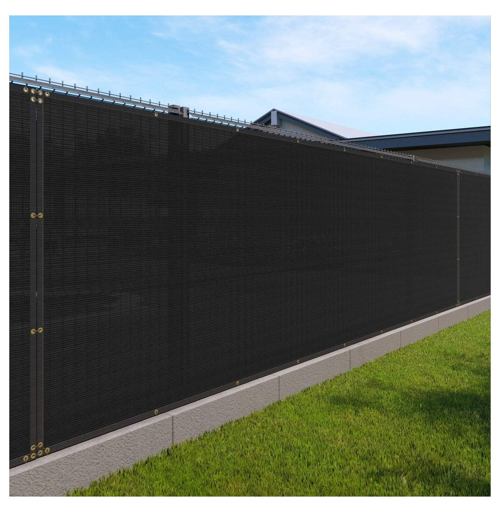 Privacy Fence Screen 6'x20' Heavy Duty Windscreen Fencing Mesh Fabric ...