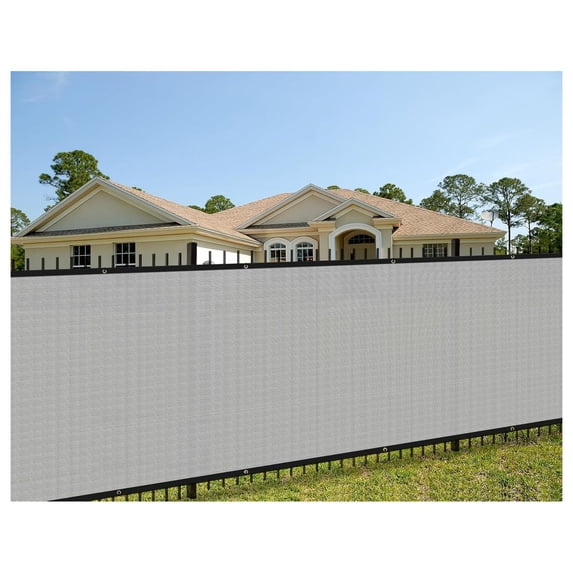 Privacy Fence Screen 6FT x 30' Gray Fence Screens, Heavy Duty, 150 GSM ...